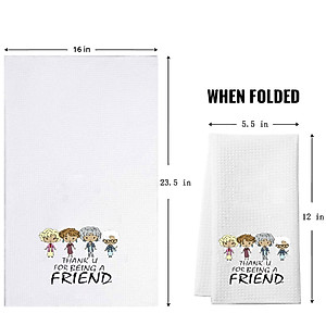 ZJXHPO TV Show Quote Inspired Best Friend Housewarming Gift Kitchen Towel Dishcloth , Polyester for Kitchen Decor (Friends)