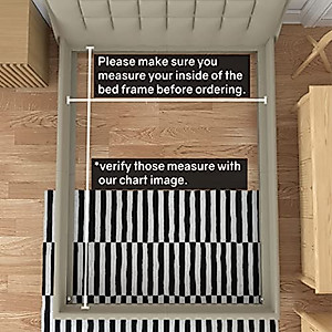 Treaton 0.68-Inch Vertical Mattress Support Wooden Bunkie Board/Bed Slats, Queen, Beige