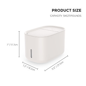 Zuutii Food Storage Container,Rice Container, Dry Food Storage, Pet Food Dispenser, 6.9Qt Large Storage Bin with Lid,Silicone Sealed & Moisture Proof, for Grain Cereal Soybean Corn