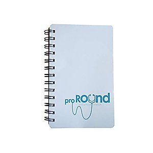 Medical Rounds Notebook, proRound – Spiral Notebook, Notepad with Template, Log Book for Medical Students, Nurses & Physician Assistants, Pocket Size – 4.5 x 7 Inches, 75 Pages (Pack of 1)