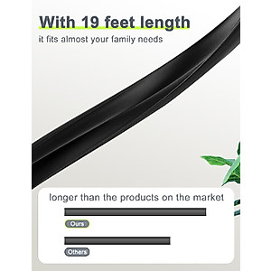 Arinbeb Foam Corner Protector Edge and Corner Guard, with 19 feet Length Foam Safety Bumpers, Baby Proofing Safety Table Corner Protectors Baby Proof Corner Black