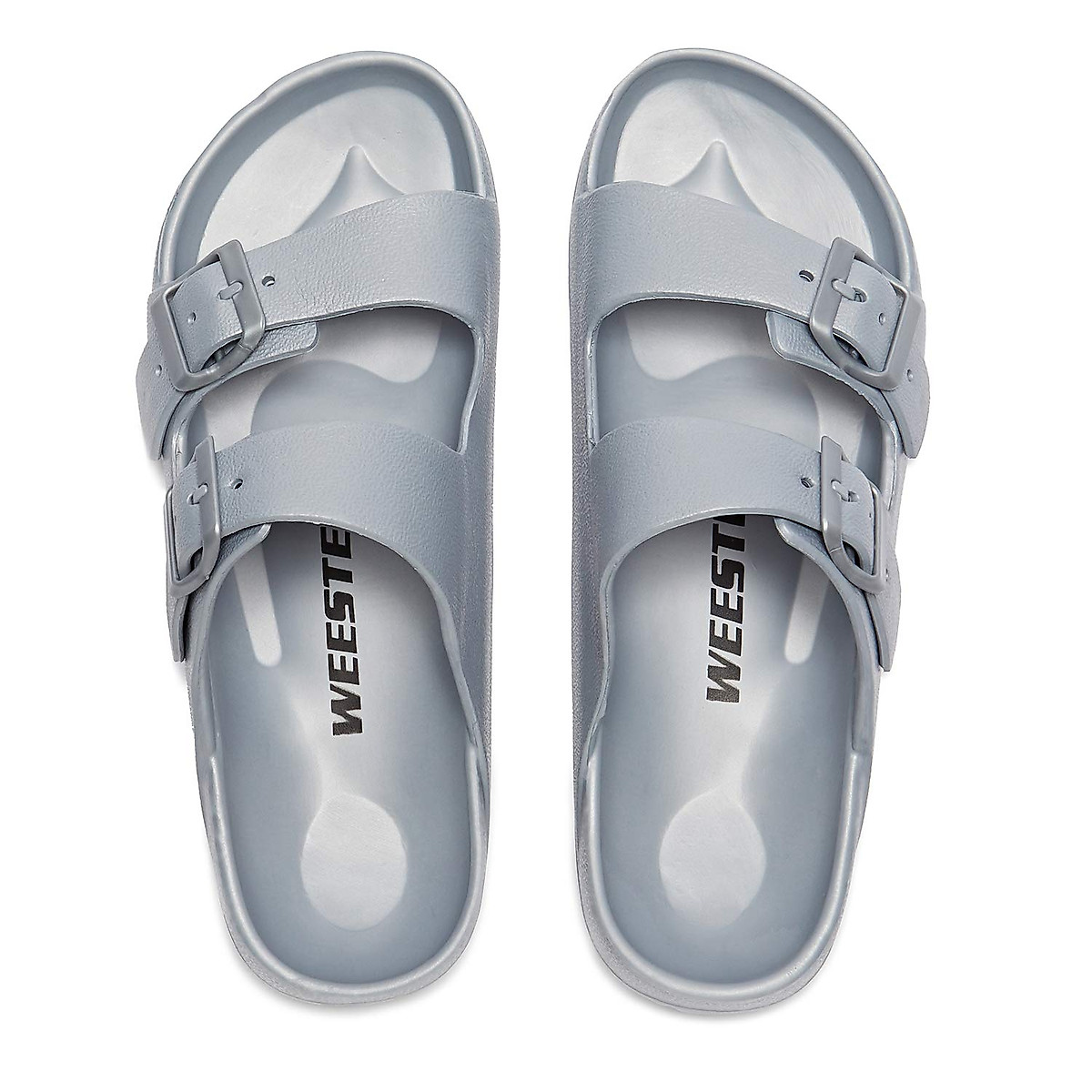 Weestep Essential Lightweight Double Buckle Slip-on Flat Adjustable Women's Men's Sandals