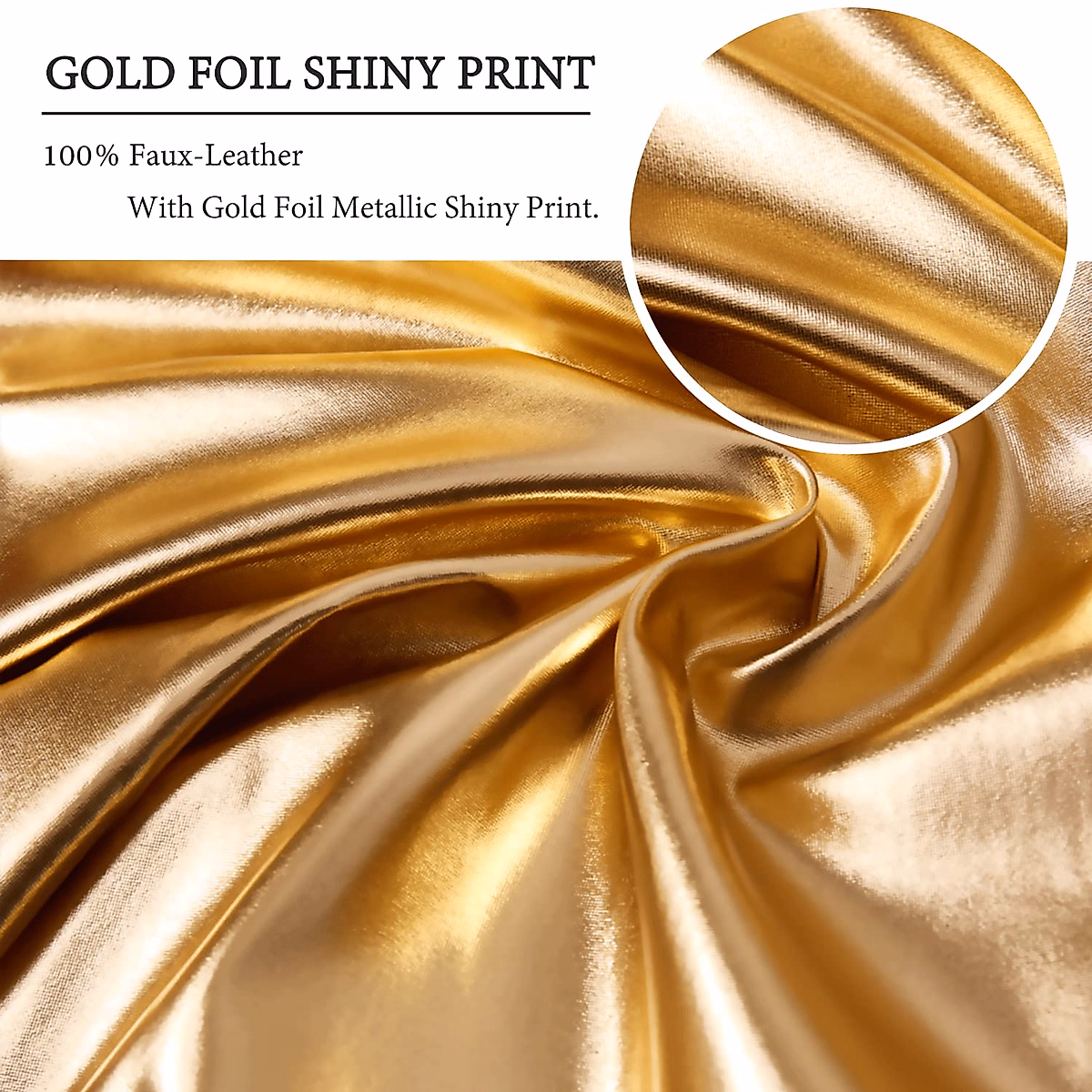 EUCIOR Decorative Pillow - 18x18 Gold Metallic Shiny Cushion Cover, Modern Throw Pillows for Bed, Couch, Sofa