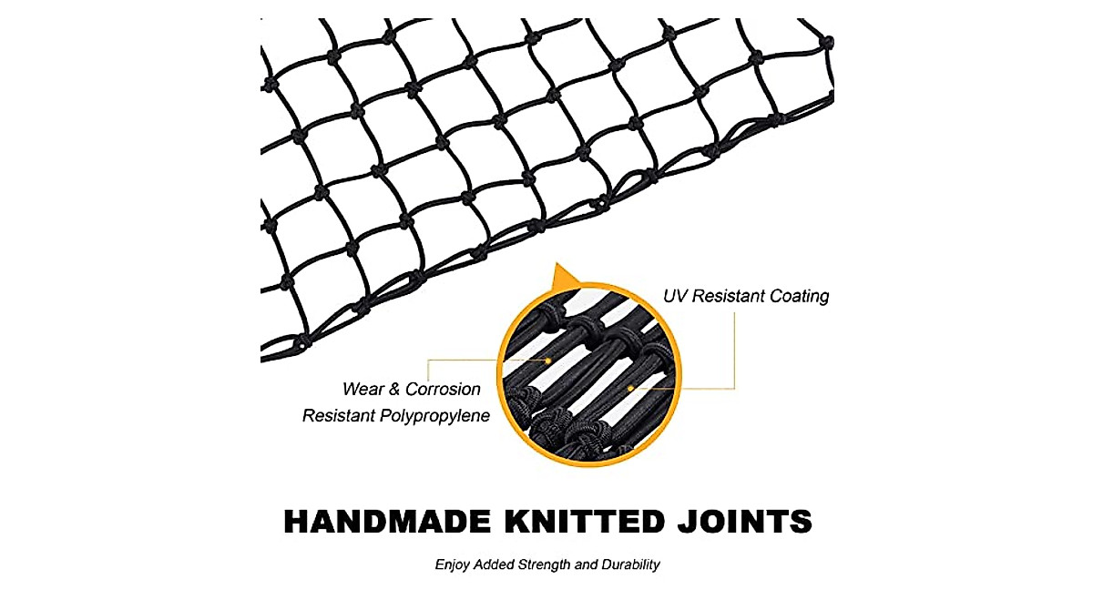 Heavy Duty Cargo Net 4'x6' to 12'x18' for Trucks & SUVs