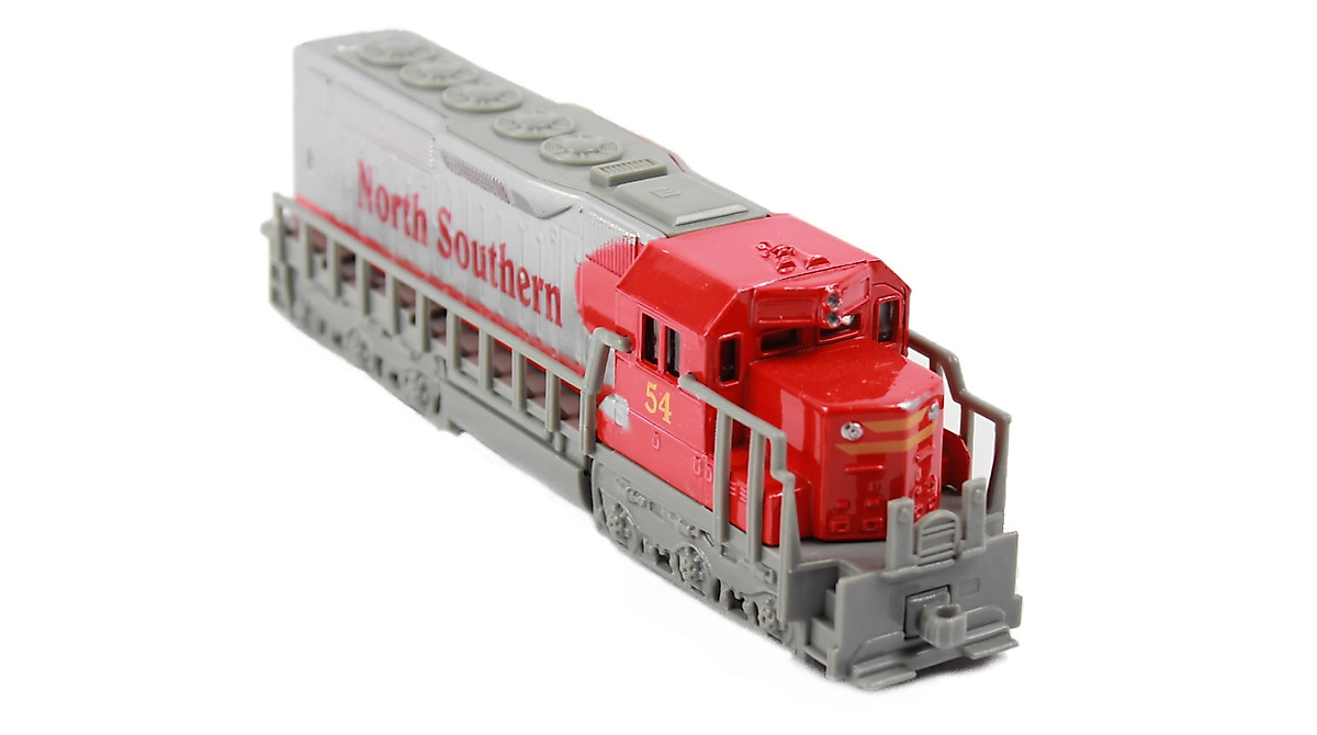 Diecast 7" Freight Locomotive Toy with Pullback Action - Red