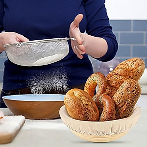 5PCS Round Bread Proofing Basket Cloth Liner,8.3/9.8/11Inch Liner Cloth for Bread Basket,Kitchen Baking Bread Tools (C 11Inch)