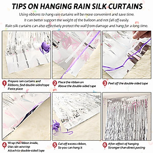 Nipeito-2 Packs Rose Gold Metallic Tinsel Foil Fringe Curtains-Glitter Foil Fringe Streamer Backdrop Curtain Door Streamers for Birthday Party Decorations,Engagement Party,Anniversary,Bridal Shower