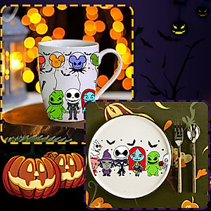 UV DTF Cup Wrap Transfer Stickers for Glass, 9 Sheet Cartoon Rub on Transfers for Crafting, UV DTF Transfer Waterproof Sticker for 16OZ Libbey Glass Cups Furniture Craft Wood DIY Crafts (Jack＆Rose)