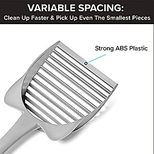 CatGuru Cat Litter Scoop, Jumbo Litter Scoop, Litter Scooper with Deep Shovel & Long Handle, Super Fast Sifter, Durable Kitty Litter Scoop, Cat Stuff, Kitten Supplies (Gray)