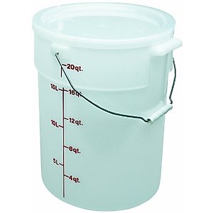 Cambro PWB22 Round Storage Container - Pail with Bail 22 Quart