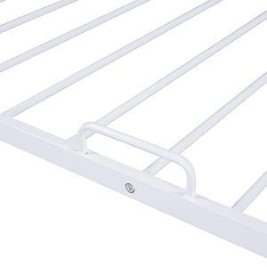 Merax Full Size Metal Floor House Bed Frame with Trundle for for Bedroom Dorm,Boys,Girls