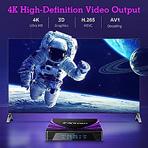 Android TV Box 11.0, TX8 PRO Android TV Box 4GB RAM 64GB ROM, Android Box with Amlogic S905W2 Quad Core 64 Bits, AV1 6K/4K 3D USB 3.0 BT 4.2 TV Box
