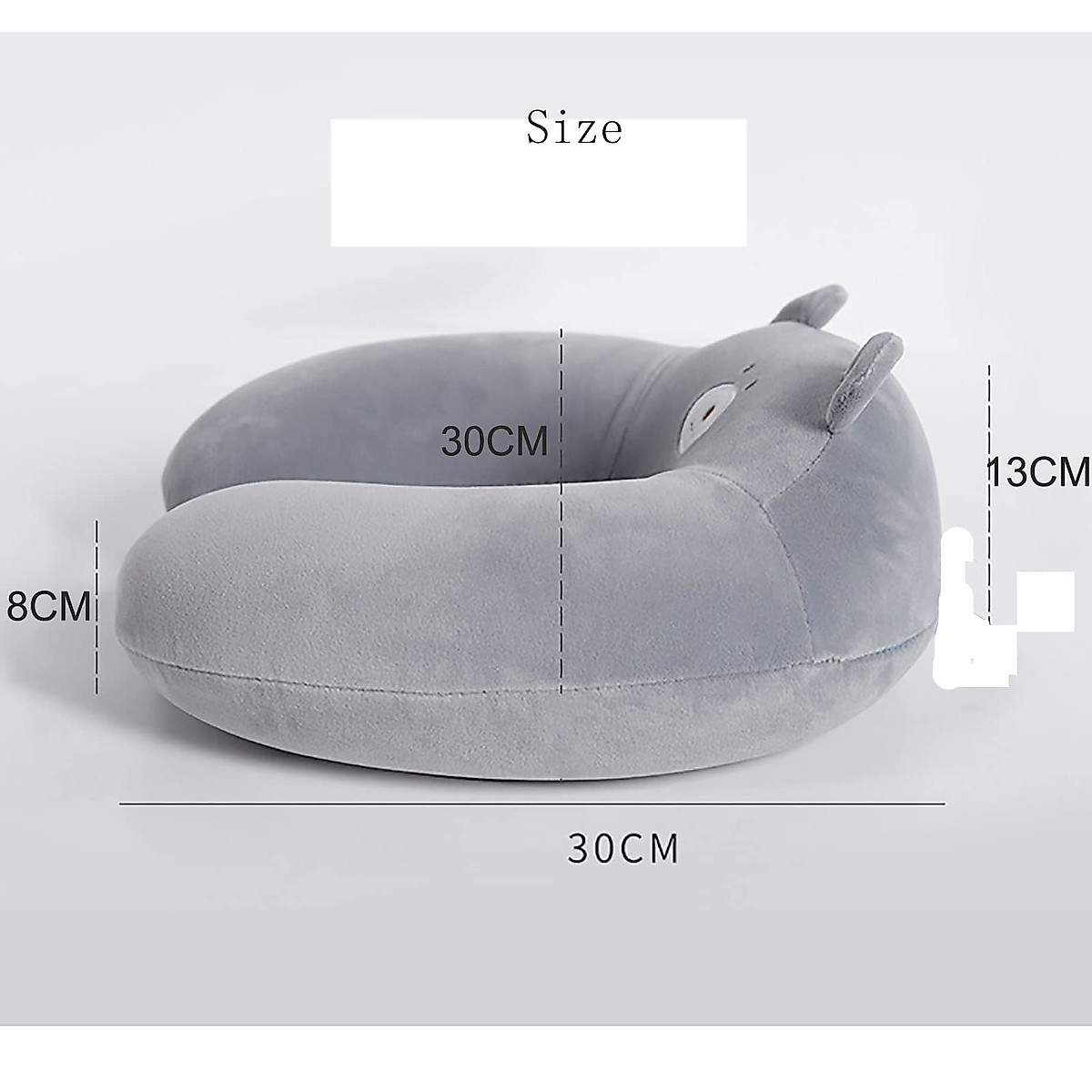 Travel Pillow Memory Foam Neck Pillow Head Support Soft Pillow for Sleeping Rest U Shaped Neck Pillow With Washable Microfiber Cover Portable Headrest Great for Airplane Chair Car Home Office Use