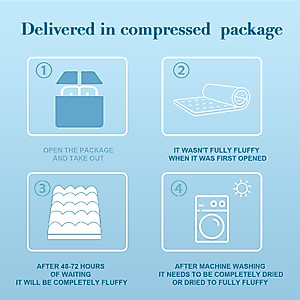 BJKE Mattress Topper Pad Full - Pillow Top Plush Thick Mattress Topper Pad Cover, Mattress Topper 3D Snow Down Alternative Overfilled Plush Mattress Pad with 8-21" Deep Pocket, White