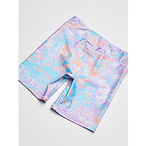 Under Armour Girls' HeatGear Armour Print Bike Shorts, Purple Note (523)/White, Youth Large