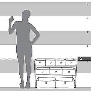 Humble Crew Kids Toy Organizer with 9 Storage Fabric Bins, Grey