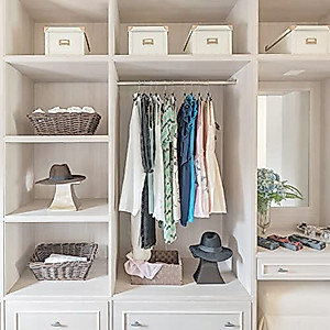 30 Pack Pants Hangers with Clips - POZEAN Clothes Hanger with Adjustable Clips, Skirt Hangers Space Saving for Pants, Skirts, Jeans, Shorts, Kids Clothes and More(Black)