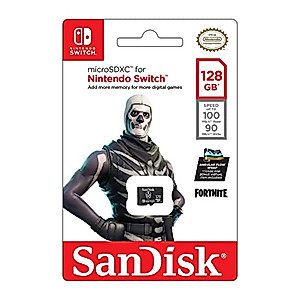 SanDisk 128GB microSDXC Card Licensed for Nintendo Switch, Fortnite Edition - SDSQXAO-128G-GN6ZG