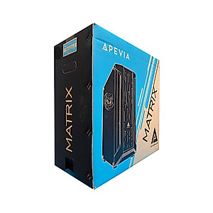 Apevia Matrix-PK Mid Tower Gaming Case with 1 x Tempered Glass Panel, Top USB3.0/USB2.0/Audio Ports, 4 x RGB Fans, Pink Frame