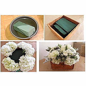 Crafare 6pc Wet Floral Foam Bricks Green Florist Styrofoam Blocks for Spring Fresh Flower Arrangement and Crafts Supply