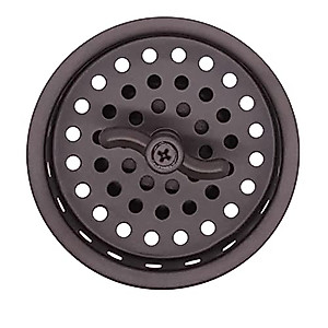 Westbrass D213-12 3-1/2" Wing Nut Twist Style Large Kitchen Sink Basket Strainer, Single, Oil Rubbed Bronze