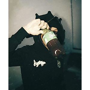 Retro Lazy Style Hoodie for Women Fun Multi Angle Full Zip Hoodie Y2k Casual Sweatshirt Jacket Harajuku Streetwear (Black,M,Medium)