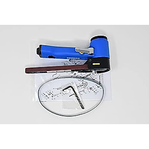 Air pneumatic power Belt Sander Free Speed: 17,000 RPM, Size: 1/2" x 18", comes with 1 piece of #80, 100, 120 sandpaper, (Sumake ST-BS110E))