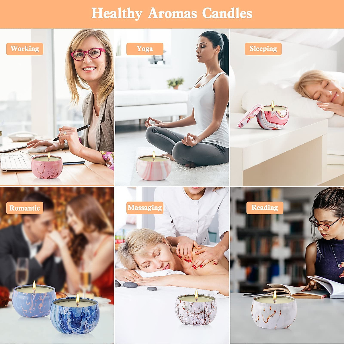 Scented Candles Gifts for Women, 12 Pack Mothers Day Aromatherapy Candles Set for Home Scented, 2.5 Oz Soy Candles Gift with Strong Fragrance for Bath Stress Relief Yoga Reading.