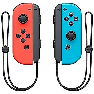 Nintendo Switch Bundle (6 items): 32GB Console Neon Red Blue Joy-con, Game Disc Super Mario Odyssey, Extra Pair of Joy-con Red and Blue,128GB Micro SD Card, Type C Cable, HDMI Cable