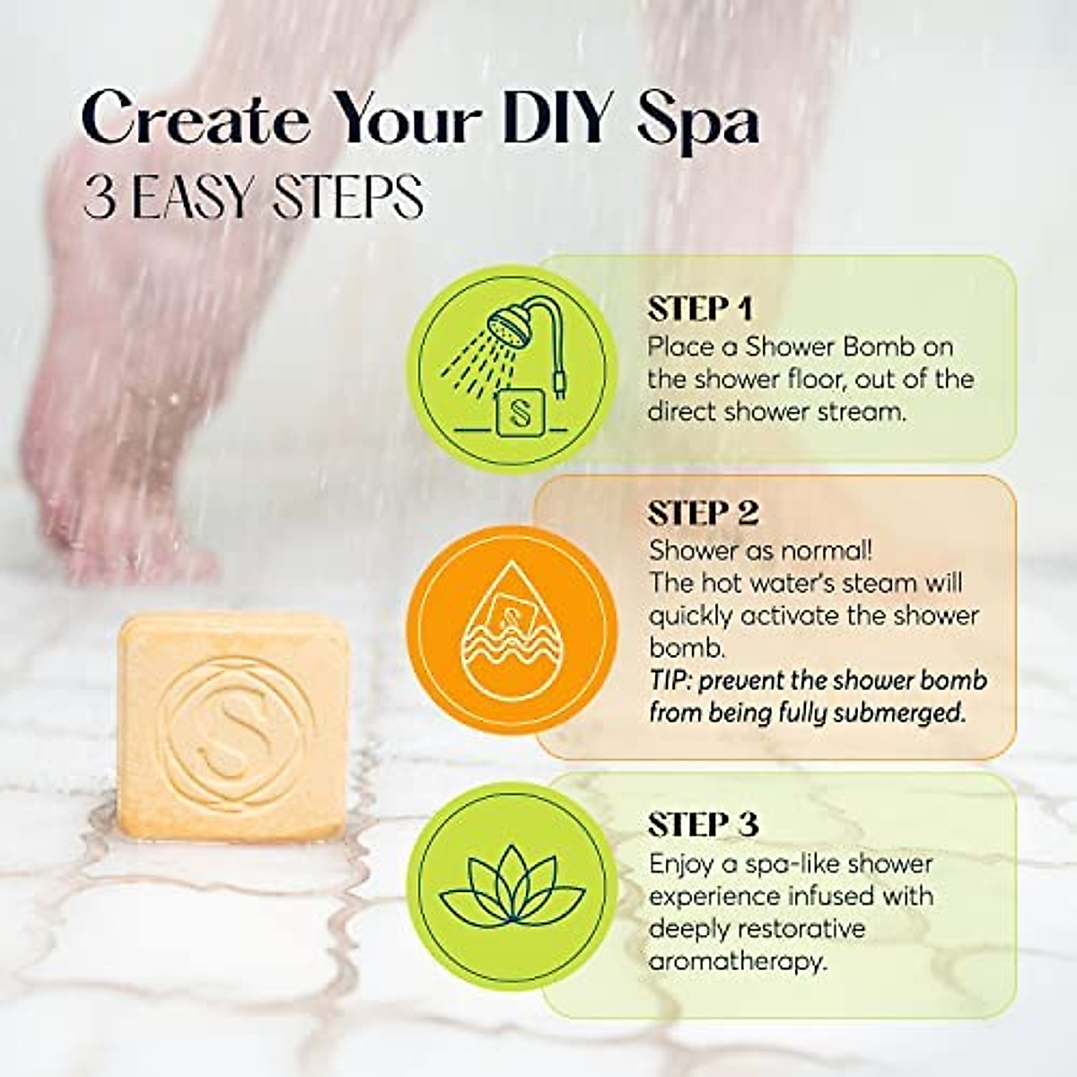 Sutera 12 Pack Natural Shower Steamers for Women and Men - Gift of Slow Dissolving Bath Bombs Brings Real Aromatherapy Spa Experience by Premium Essential Oils (Energize Invigorate Set)