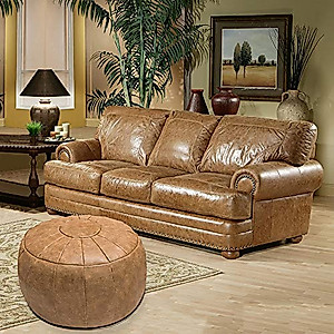 ROTOT Unstuffed Pouf Cover, Ottoman, Bean Bag Chair, Foot Stool, Foot Rest, Storage Solution or Wedding (Empty & New) (Amaretto)