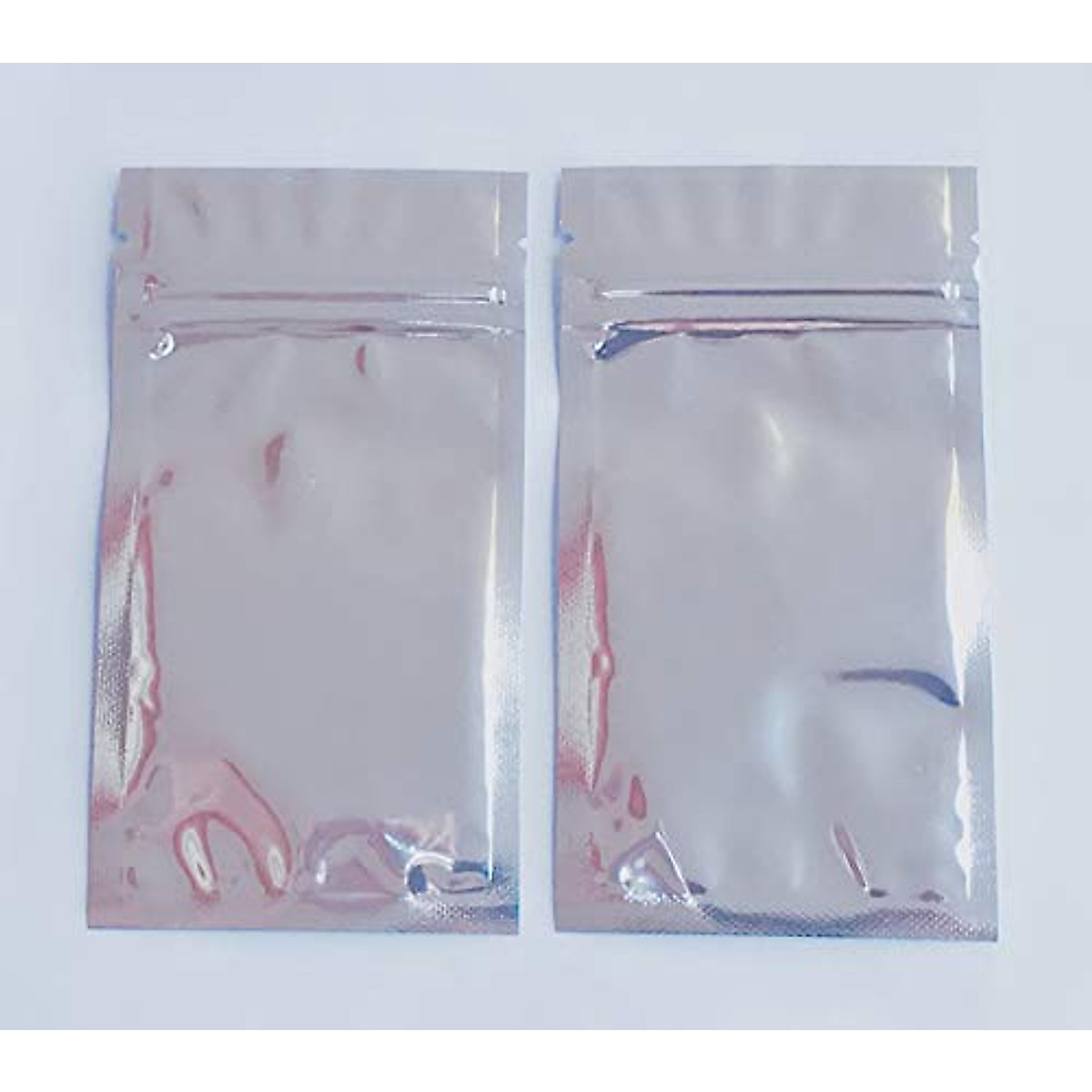 500 Silver Aluminum Foil Mylar 2.5x4 inches Recloseable Bag Clear Front AL-1 US Seller Ship Fast…