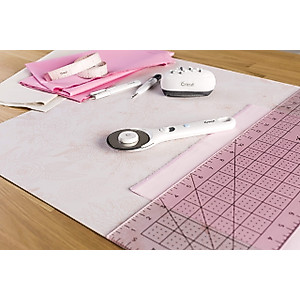 Cricut Self Healing Cutting Mat - Cricut Mat for use with Cricut TrueControl Knife, Rotary Cutter, Craft Knife, Xacto Knife - 18" x 24", Decorative, 2X Healing, Extra-Thick Cricut Cutting Mat, Rose