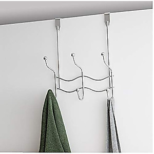 Inspired Living by Mesa Inspired Living Over The Door Hanger 6 Organizer in Silver Bay Collection utility-hooks,
