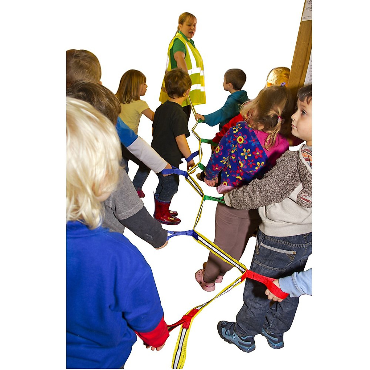 Grab & Go, Kids Walking Rope (10 Child). Teacher Designed. Extra Safety Feature on Handles. Hi Viz Detail. Includes Free Learning Games for Walks Guide