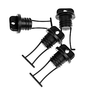 8 Pieces Hull Thread Drain Plugs Kayak Accessories Plastic Boat Drain Holes Bungs fit for Canoe Marine Boat Fishing
