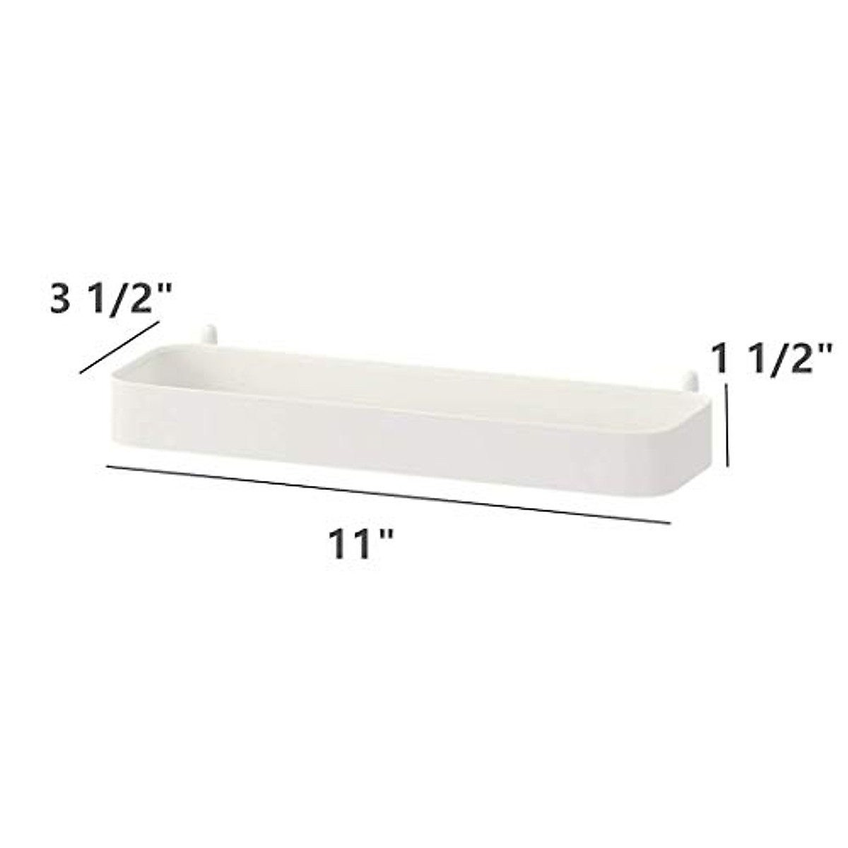 DODXIAOBEUL Standing Shelf Units,11X3 1/2 inch Skadis Shelf, Storage Shelves Use DIY Storage Cube Shelf for Books,Wallets,Coins or Mini Toys, White
