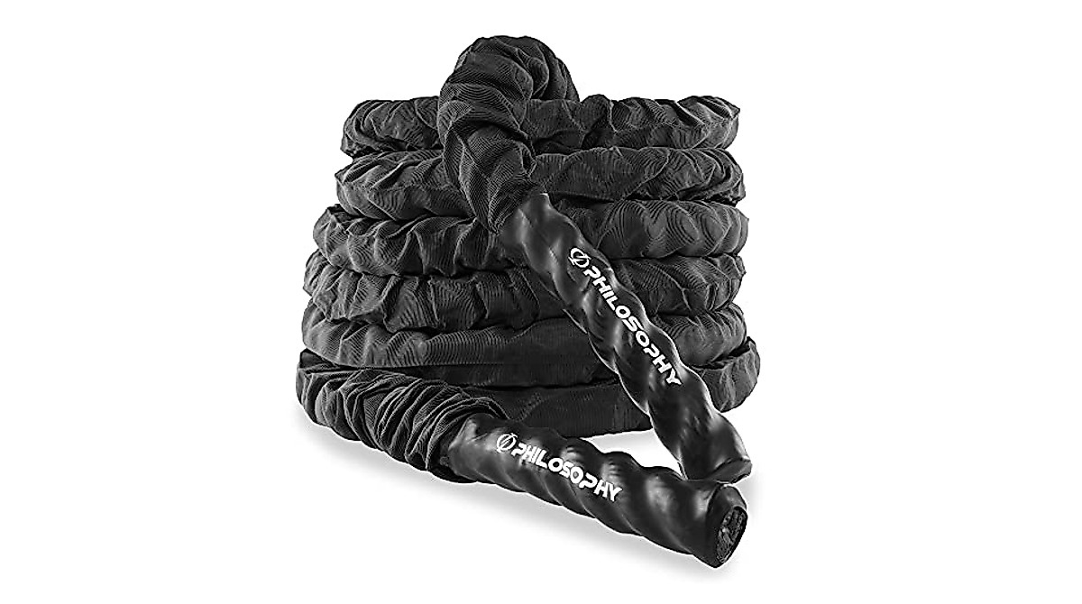 Philosophy Gym 40ft 2" Battle Rope w/ Cover & Anchor Kit