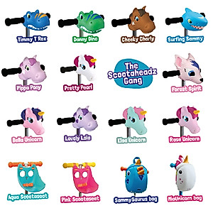 Scootaheadz - Unicorn Scooter Accessories Personalise Your Ride - Unicorn Scooter Head for Kids Ages 3 and Up - Great Scooter Gift for Girls - Ages 3 and Up - White and Pink