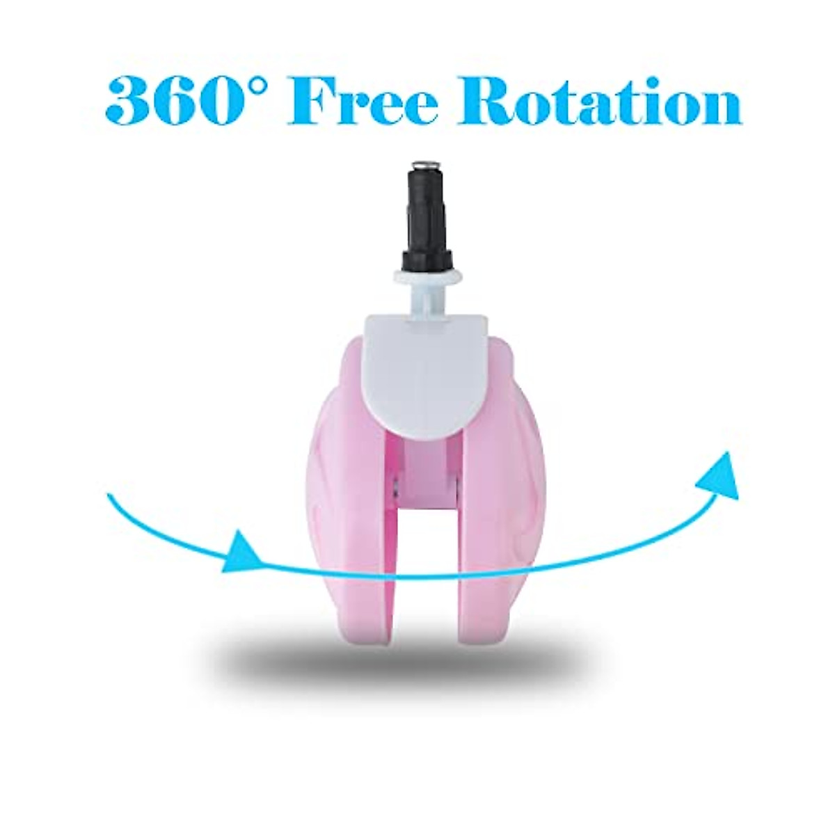 Baby Walker Wheels Replacement, Set of 2, Baby Walker Accessories, Plastic Wheels Casters, Universal Wheels (10mm, Pink)