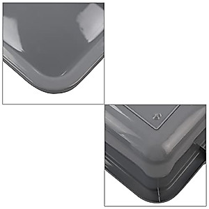 Readsky 34 L Grey Plastic Bus Box, Commercial Bus Tubs, 4 Packs