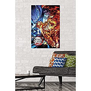 Trends International Demon Slayer: Mugen Train - Versus One Sheet Wall Poster, 22.375" x 34", Premium Unframed Version