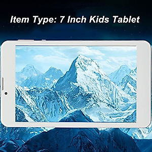HD Tablet, 7in 5GWIFI Dual Band Tablet PC 32G Memory Storage Long Battery Life Kid Tablet for Android 10 System US Plug 100 to 240V (Gold)
