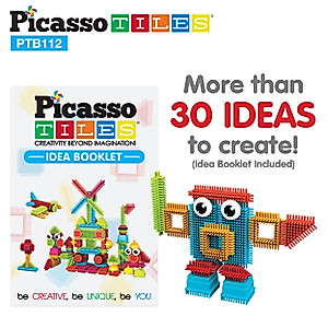 Picasso Toys112pcs Hedgehog Blocks STEM Building Tiles Set Construction Learning Toy Stacking Interlock Block, Creativity Beyond Imagination, Inspirational, Recreational, Educational PTB112