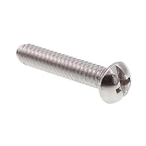Prime-Line 9004652 Machine Screw, Round Head, Slotted/Phillips Combo, #10-24 X 1 in, Grade 18-8 Stainless Steel, Pack of 25
