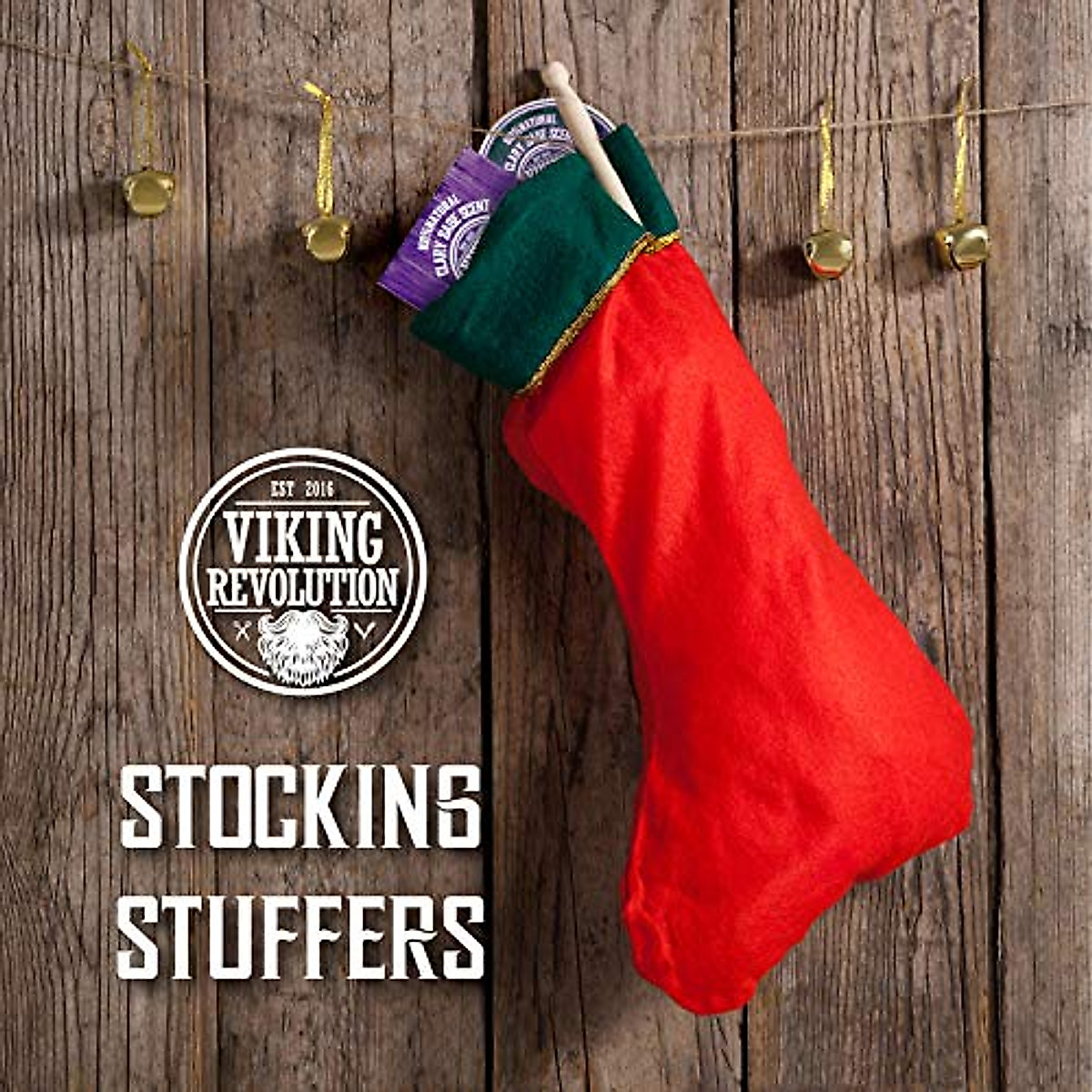 Viking Revolution Beard Balm with Clary Sage Scent and Argan & Jojoba Oils - Styles, Strengthens & Softens Beards & Mustaches - Leave in Conditioner Wax for Men