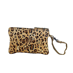 Myra Bag Slick Cowhide Pouch Upcycled Cowhide & Leather S-2827