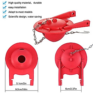 Hortsun 3 Pieces Water Tank Replacement Kit Include Toilet Flush Lever Handle Universal Toilet Handle Replacement Toilet Flapper Replacement for Toilet Tank