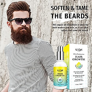 Luv Me Care Hair Growth Oil with Biotin and Castor oil 2 Pack - Biotin hair growth serum for Stronger, Thicker, Longer Hair 1.7 oz