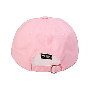 Jeep Premium Chino Twill Unstructured Embroidered Patch Hat for Women | Cap for Girls Pink